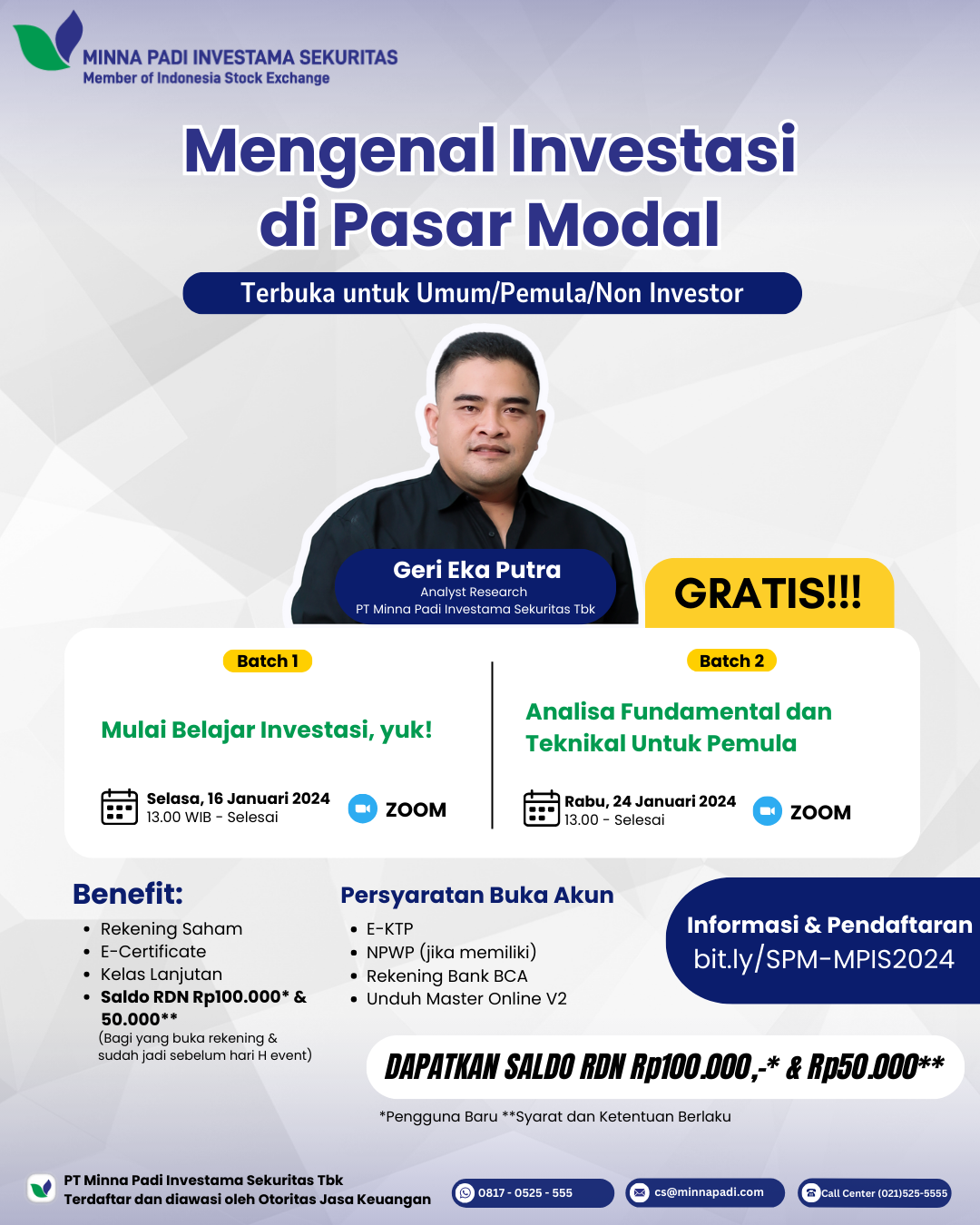 Minna Padi Investama Sekuritas Tbk - License